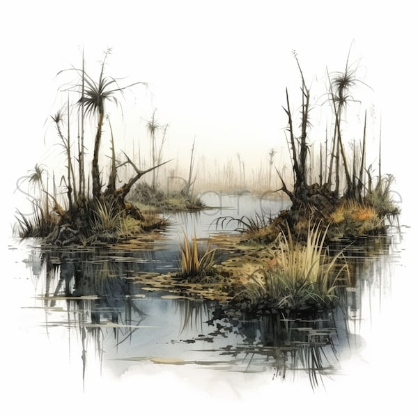 Swamp Art - Etsy