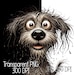 Curious Silly Wet Dog Illustration | Digital Download | Clipart PNG JPG ...