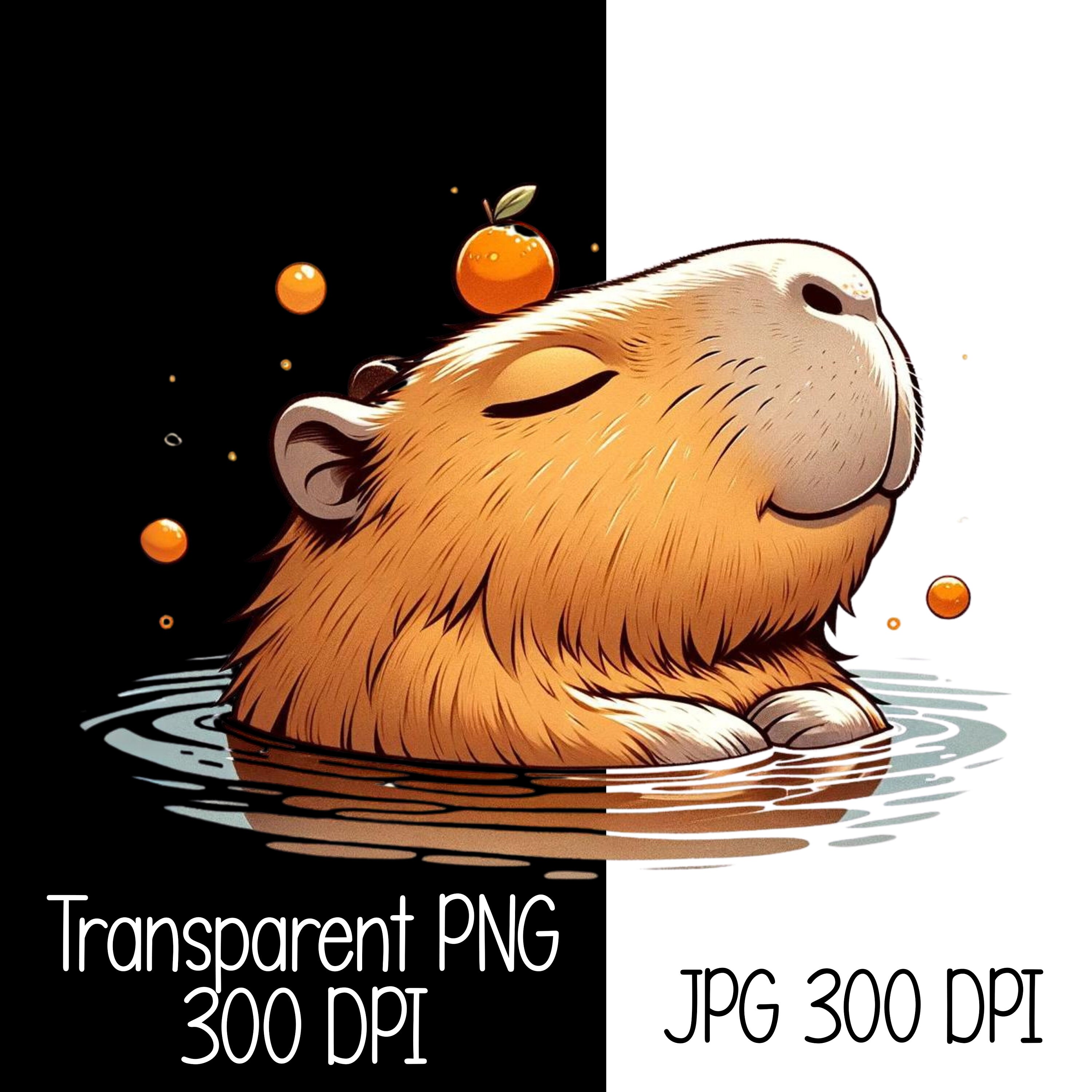Cute Capybara Watercolor Clipart Commercial Use Sublimation Designs ...