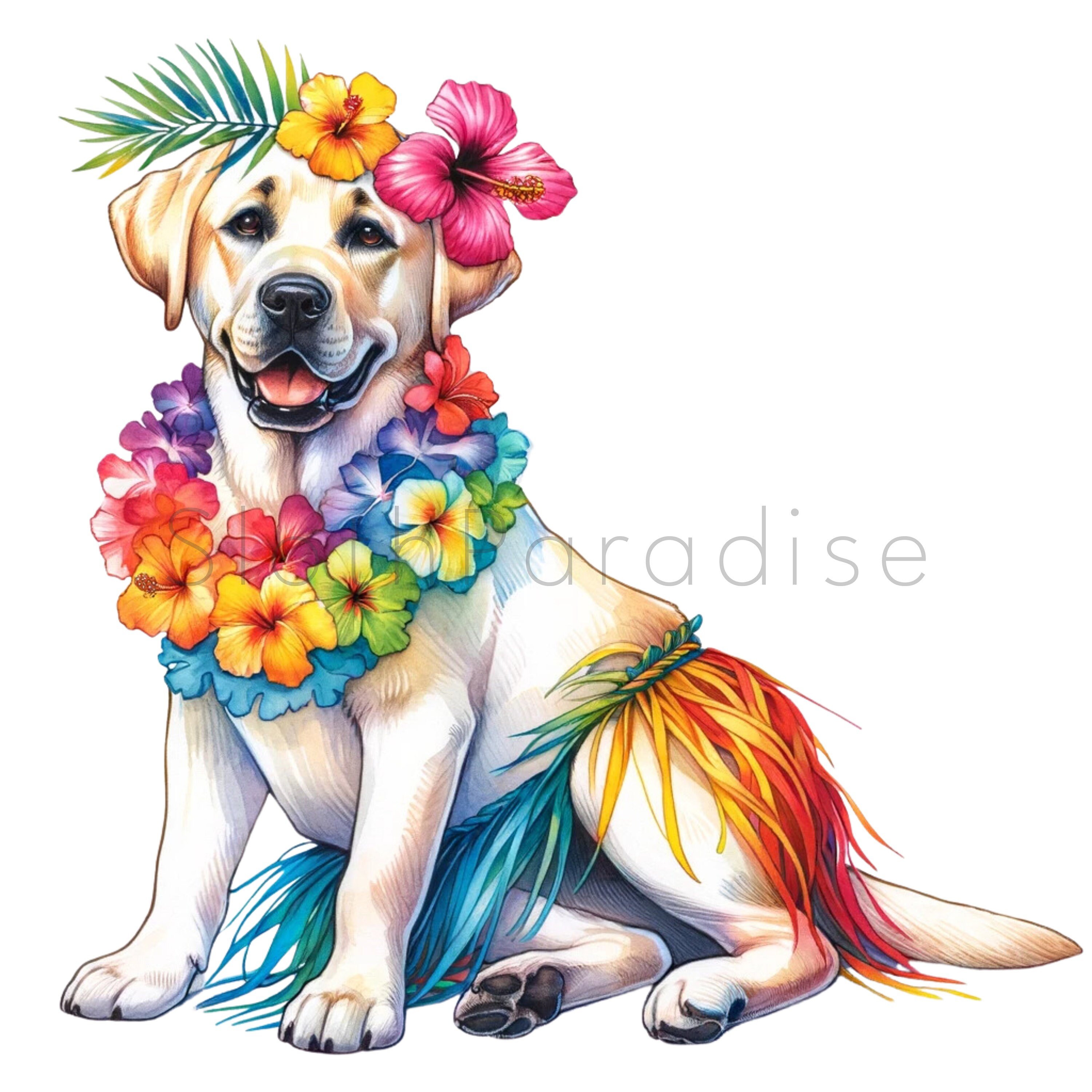 12 PNG Hawaii Beach Labrador Dog Transparent Clipart Digital Download ...