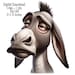 Bored Donkey Digital Download Annoyed Humorous Donkey Illustration ...