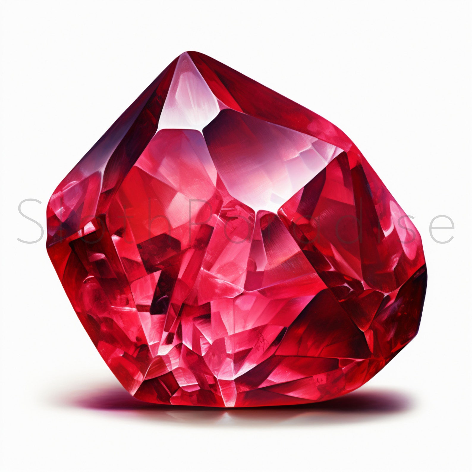 16 JPG Watercolor Ruby Crystal Clipart Digital Download - Etsy