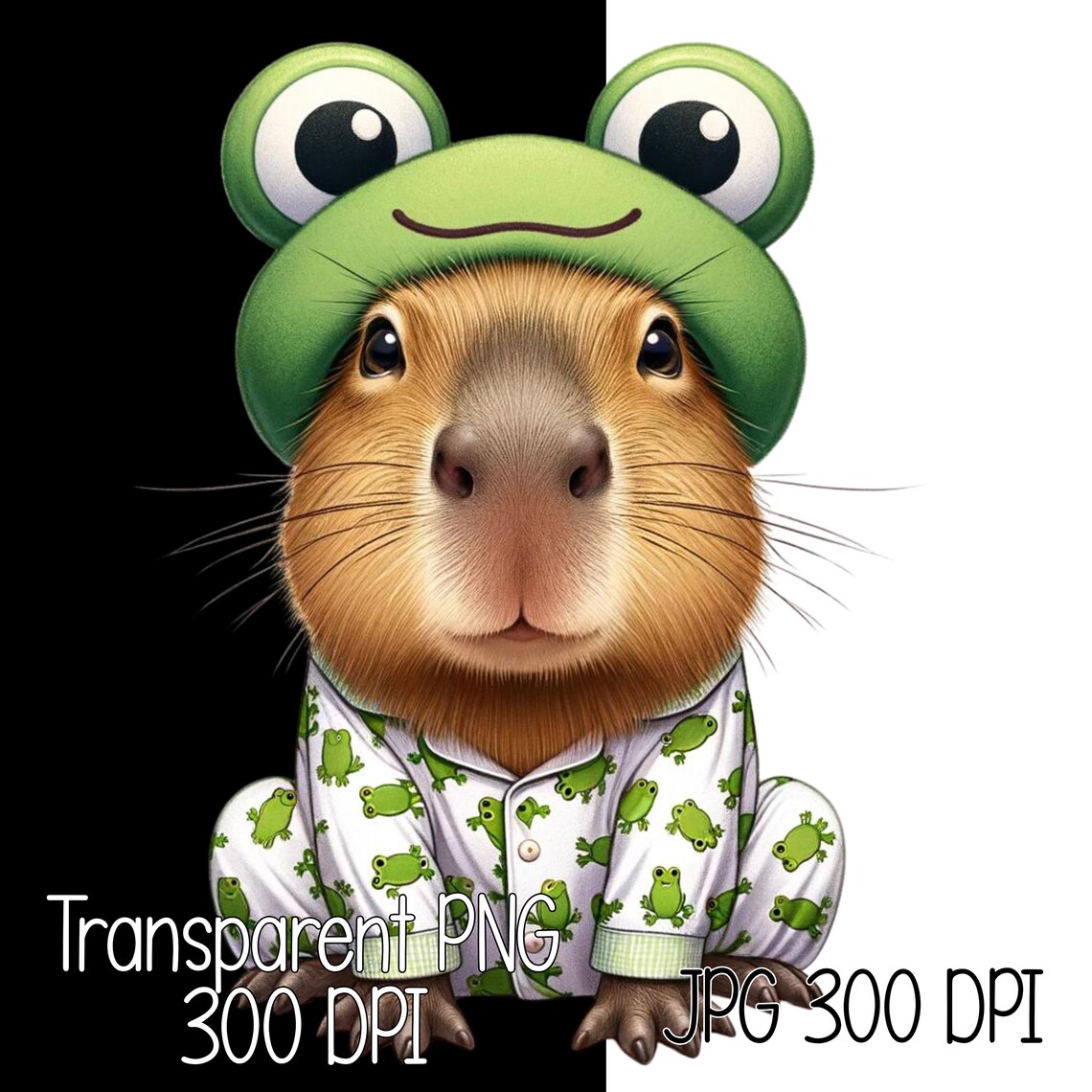 Capybara Frog Headband Digital Download Illustration CAPA in Frog ...
