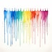 18 JPG Watercolor Rainbow Color Drips Digital Download Commercial Use ...