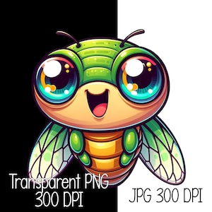 Cute Cicada Clipart Illustration Commercial Use Sublimation Designs ...