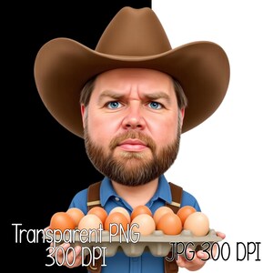 Comic JD Vance Egg Price Meme PNG – Political Humor Digital Download ...