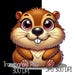 Cute Groundhog Clipart Illustration for Children | Commercial Use ...