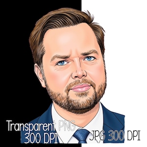 JD Vance Digital Download Clipart Illustration Commercial Use Trump ...