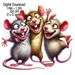 Crazy Mice Besties Illustration | Digital Download | Clipart PNG JPG - Etsy