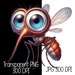 2 Mosquito Humorous Illustration | Digital Download | Funny Bug Clipart ...