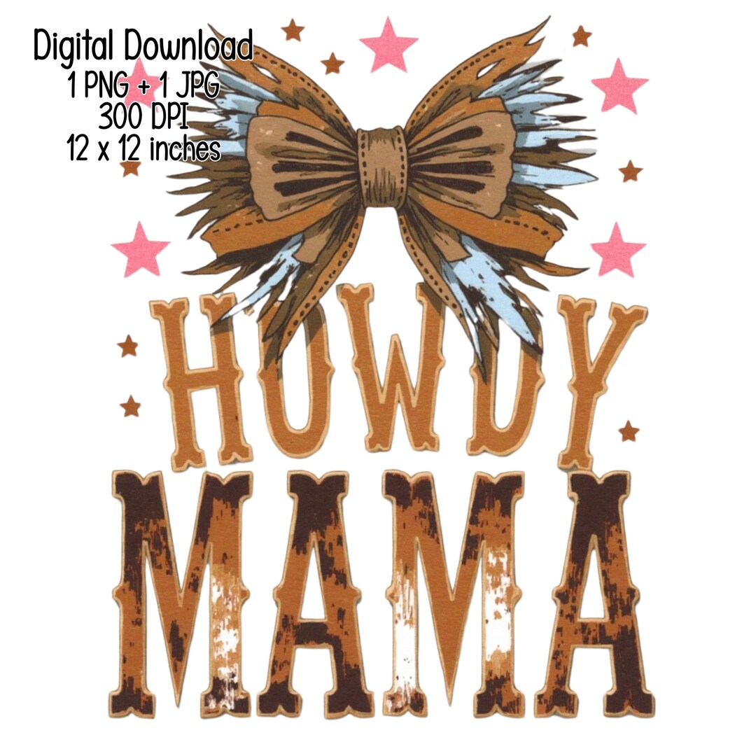 Howdy Mama Western Instant Digital Download, Trendy Western Design ...