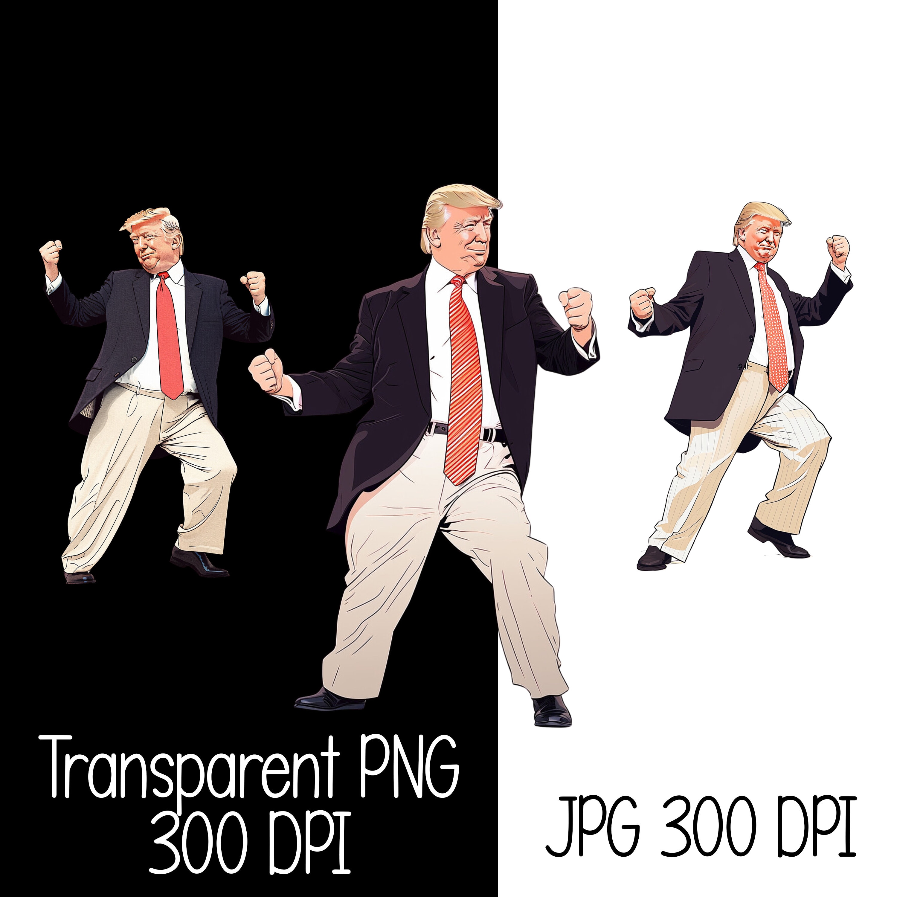 PNG Comical Trump Funny Victory Dance Transparent Digital Download ...
