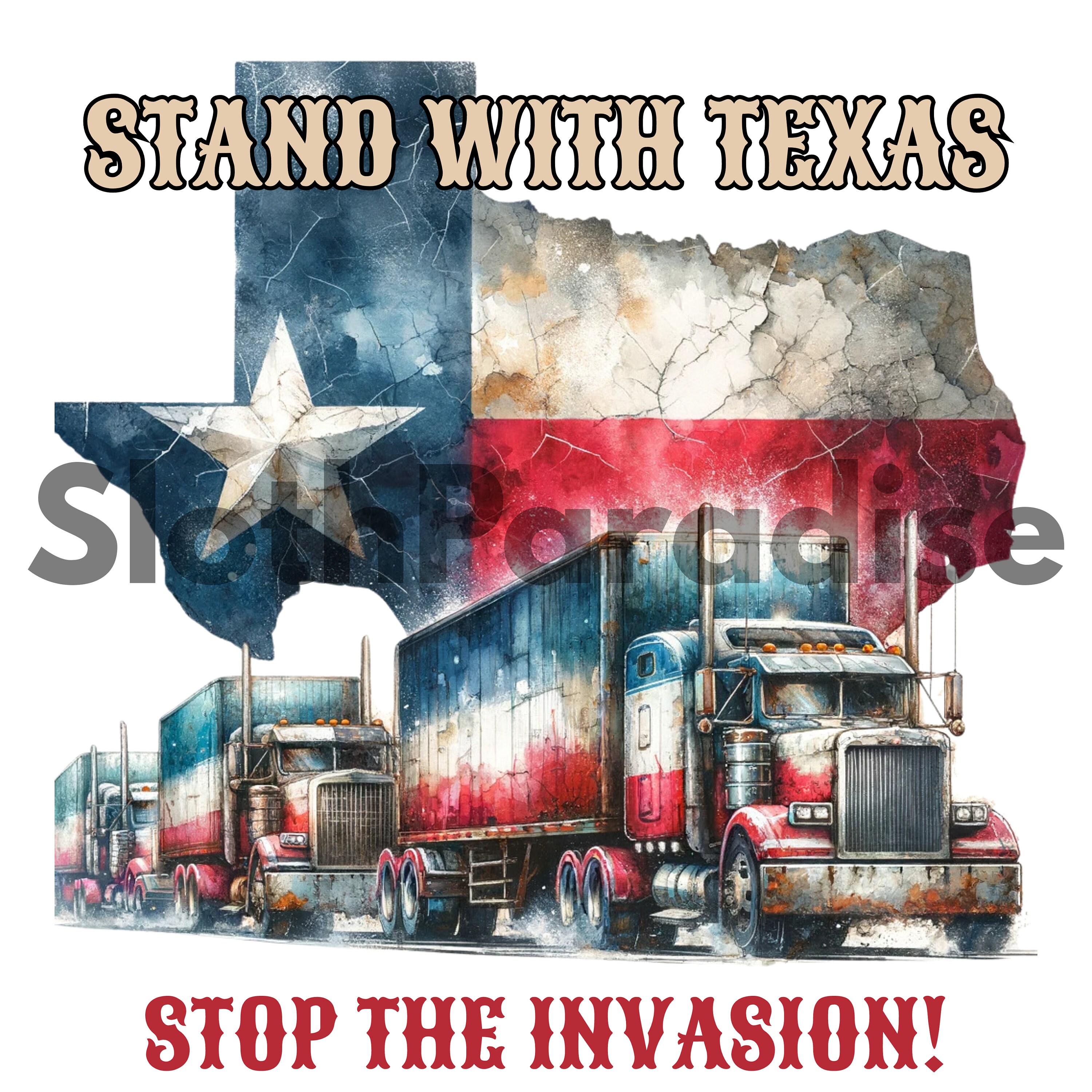 Support Texas Border Bundle Digital Download, Texas Flag Wire Truck T ...