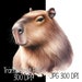 Capybara Head Watercolor Illustration Clipart Commercial Use ...