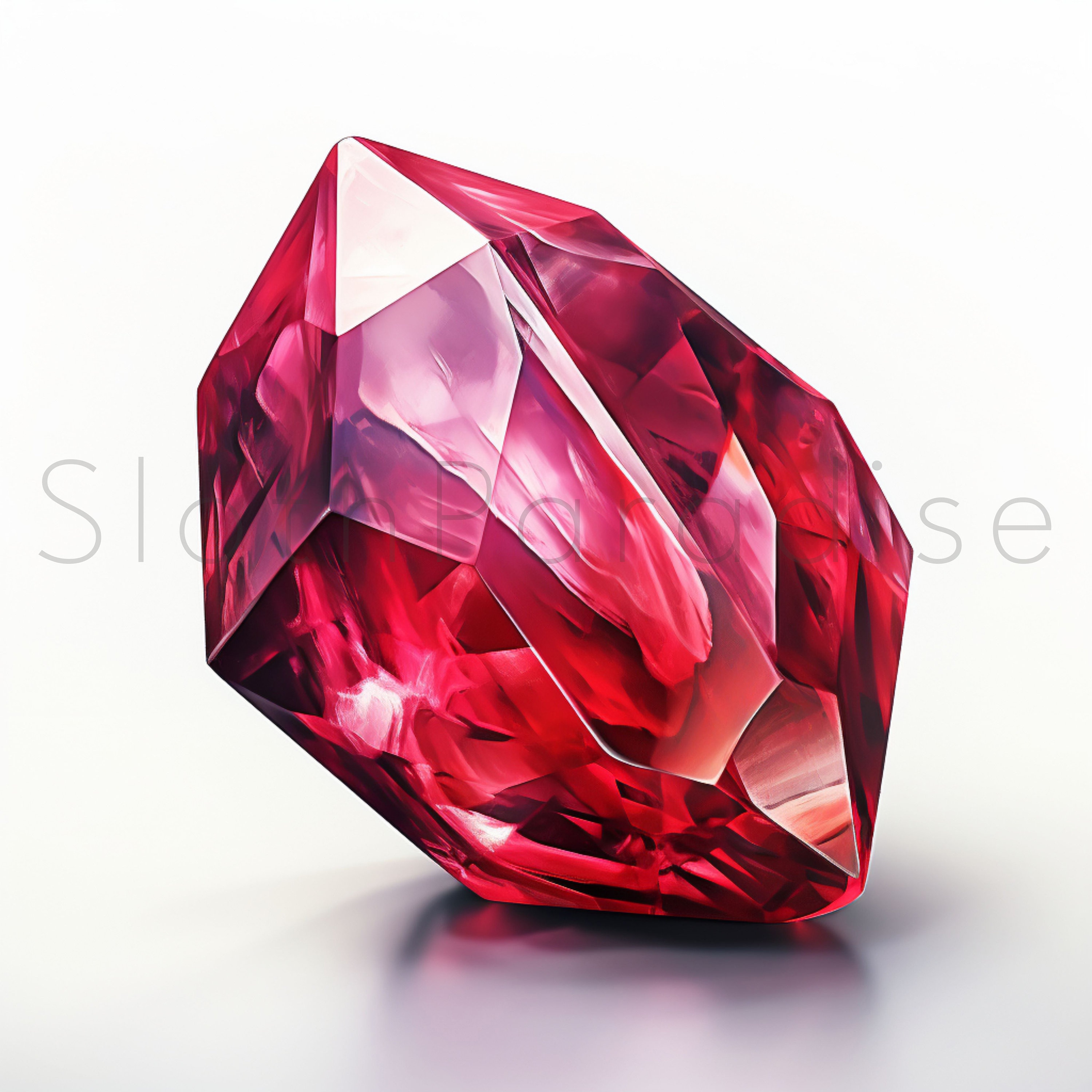 16 JPG Watercolor Ruby Crystal Clipart Digital Download - Etsy