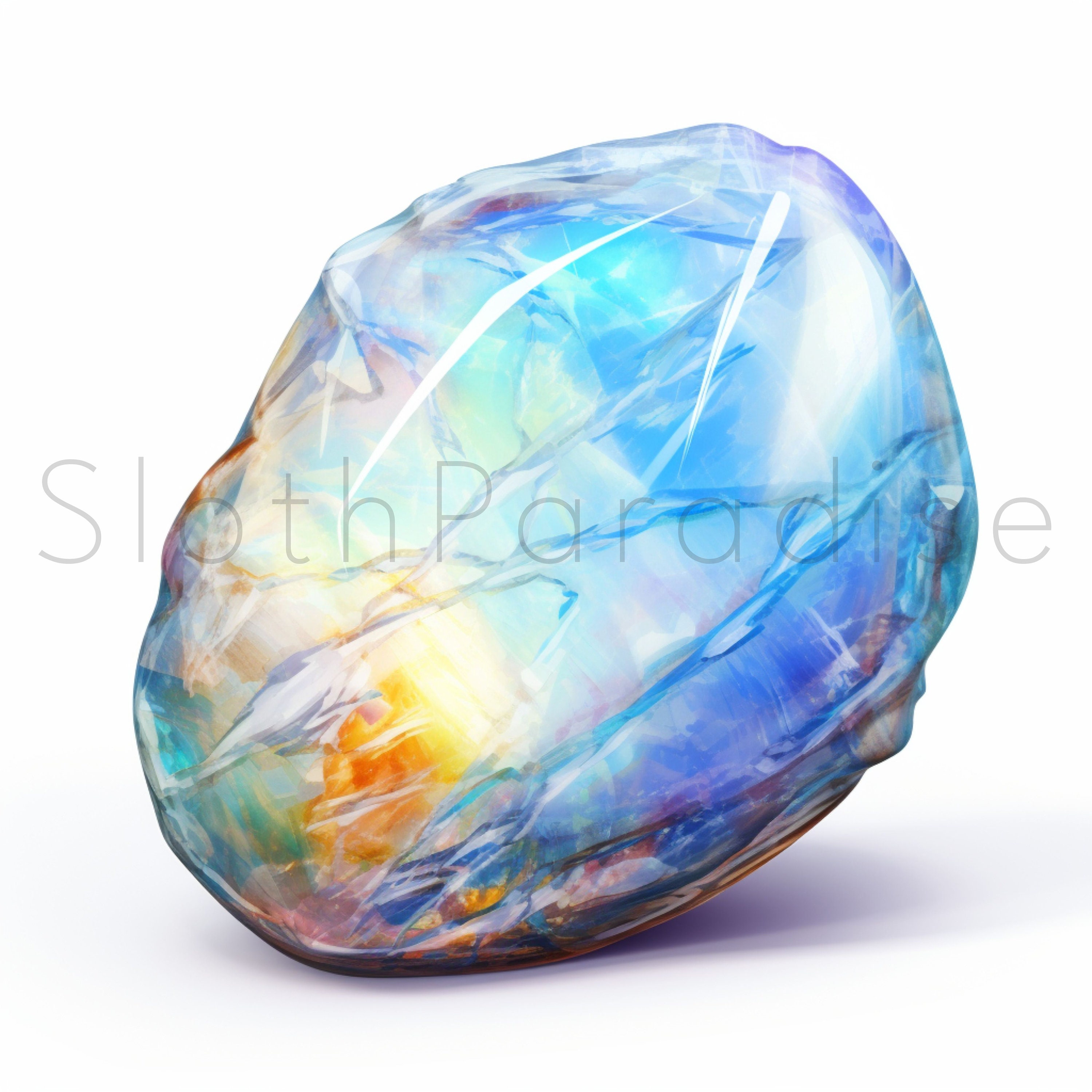 20 JPG Watercolor Opal Crystal Clipart Digital Download Commercial Use ...