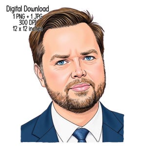 JD Vance Digital Download Clipart Illustration Commercial Use Trump ...