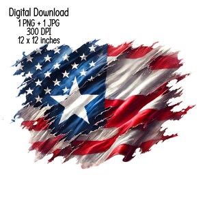 Texas and USA Flag - Patriotic Sublimation Design, Digital Download ...