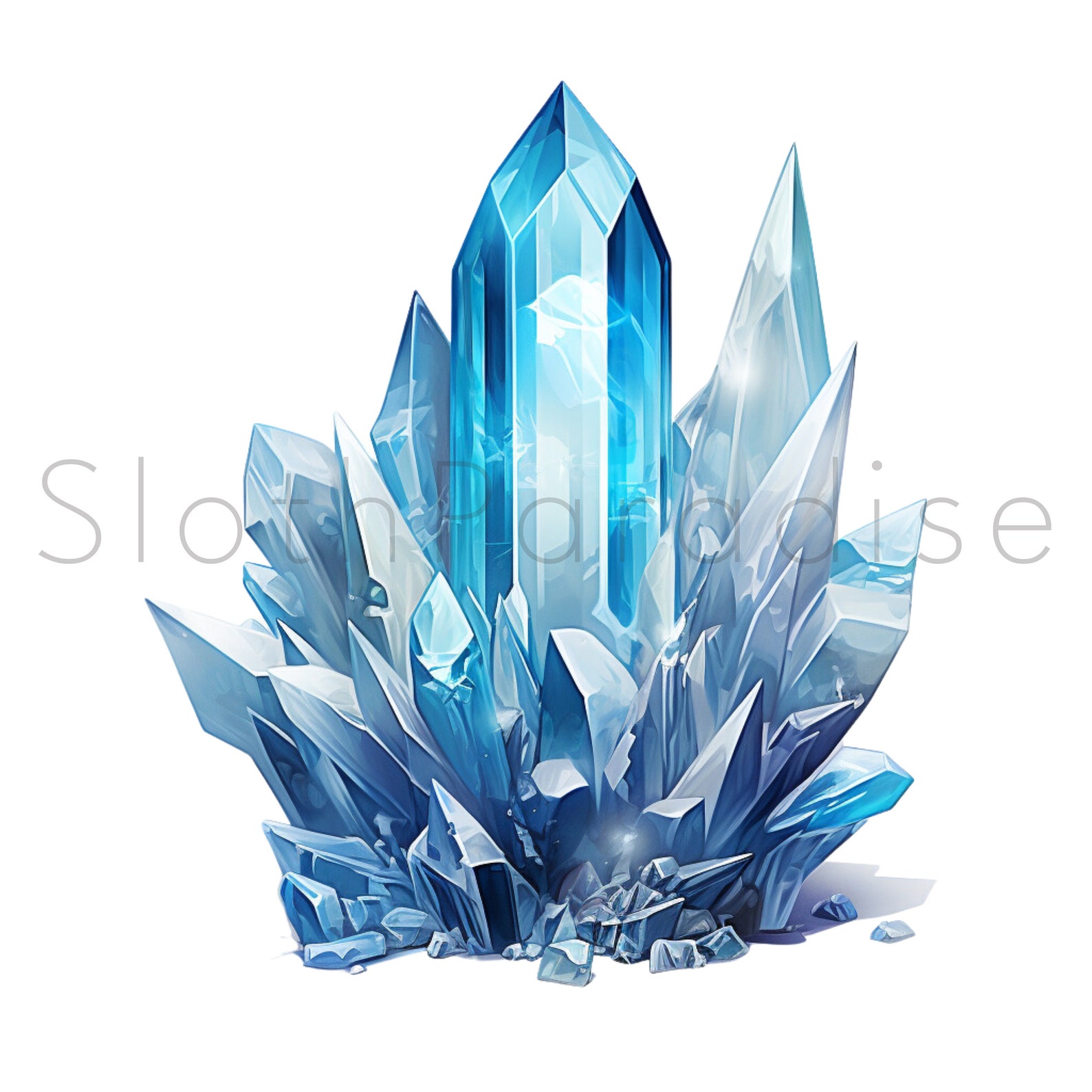 14 PNG Fluorite Crystal Transparent Watercolor Clipart Digital Download ...