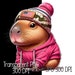Cute Capybara Digital Download Capybara Pink Hoody Illustration Clipart ...