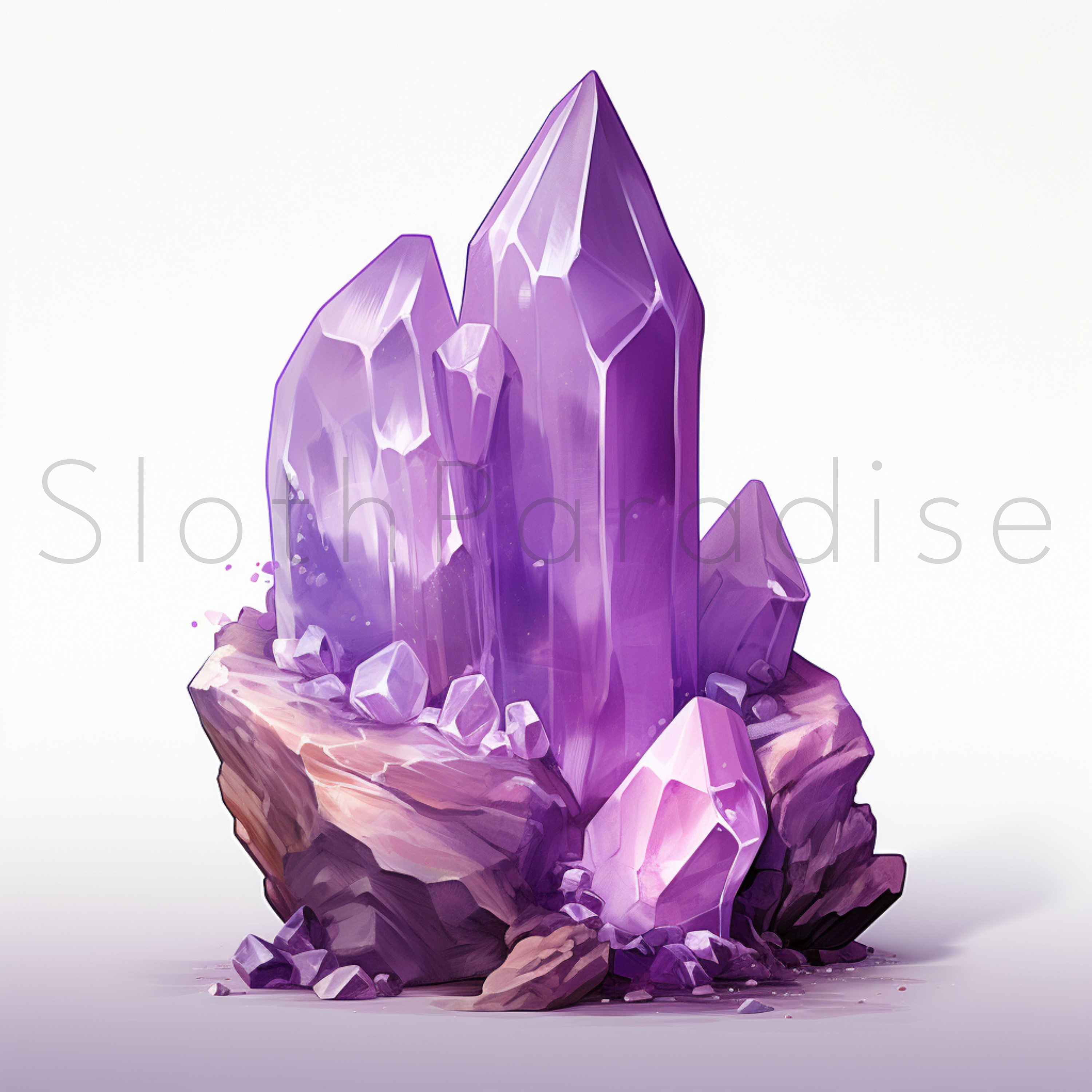 Amethyst Cluster Drawing
