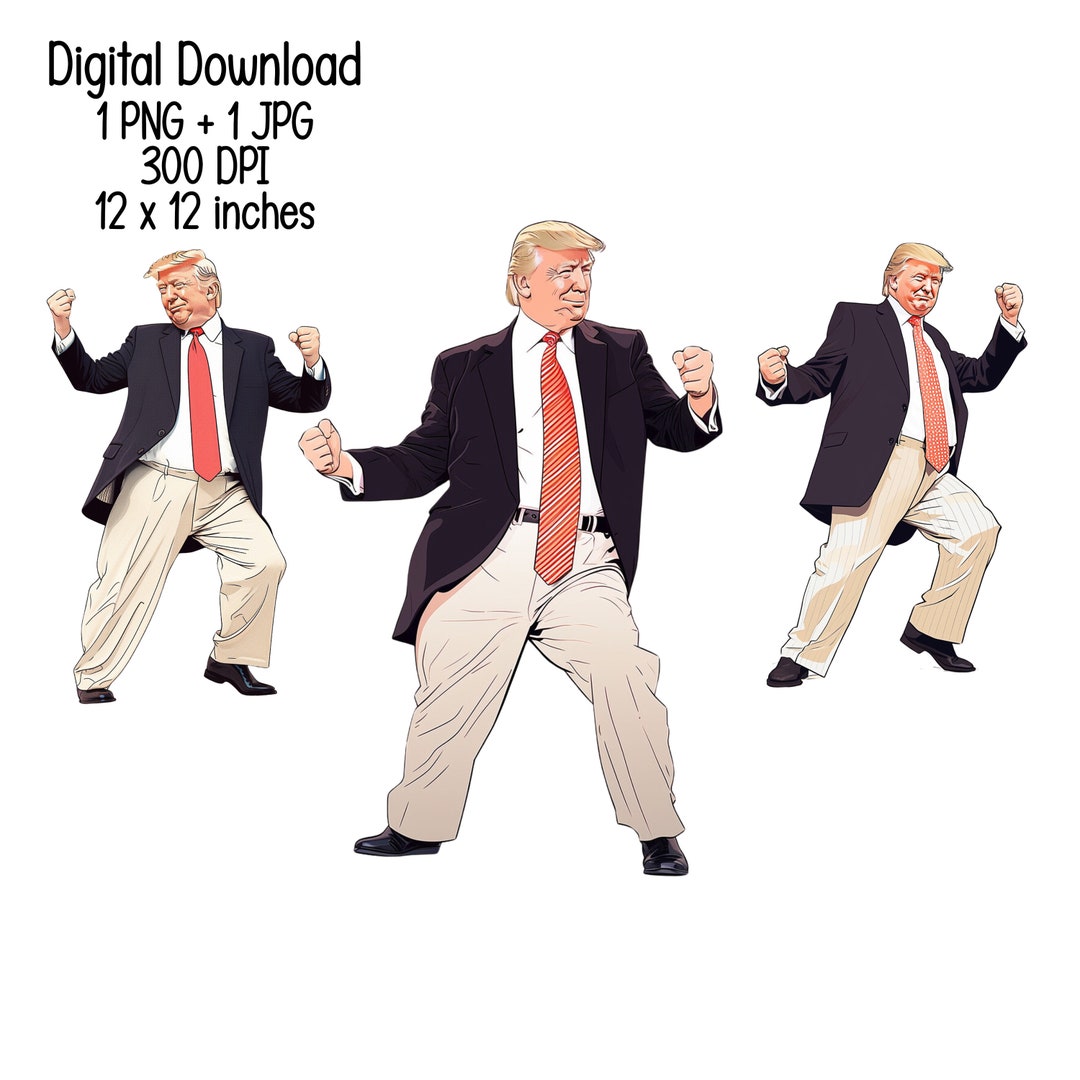 PNG Comical Trump Funny Victory Dance Transparent Digital Download ...