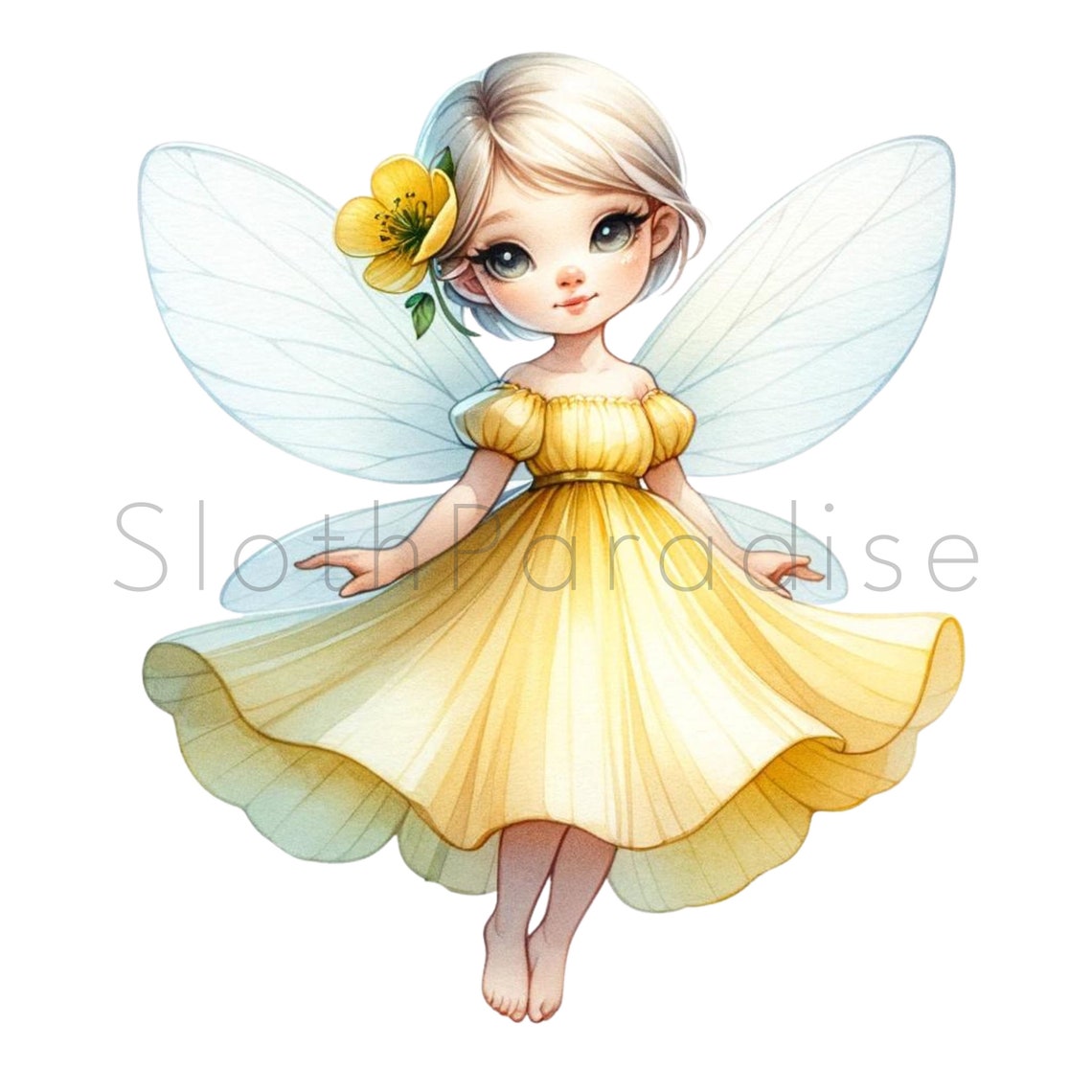 8 JPG Whimsical Flower Fairies Digital Download Bluebell, Buttercup ...