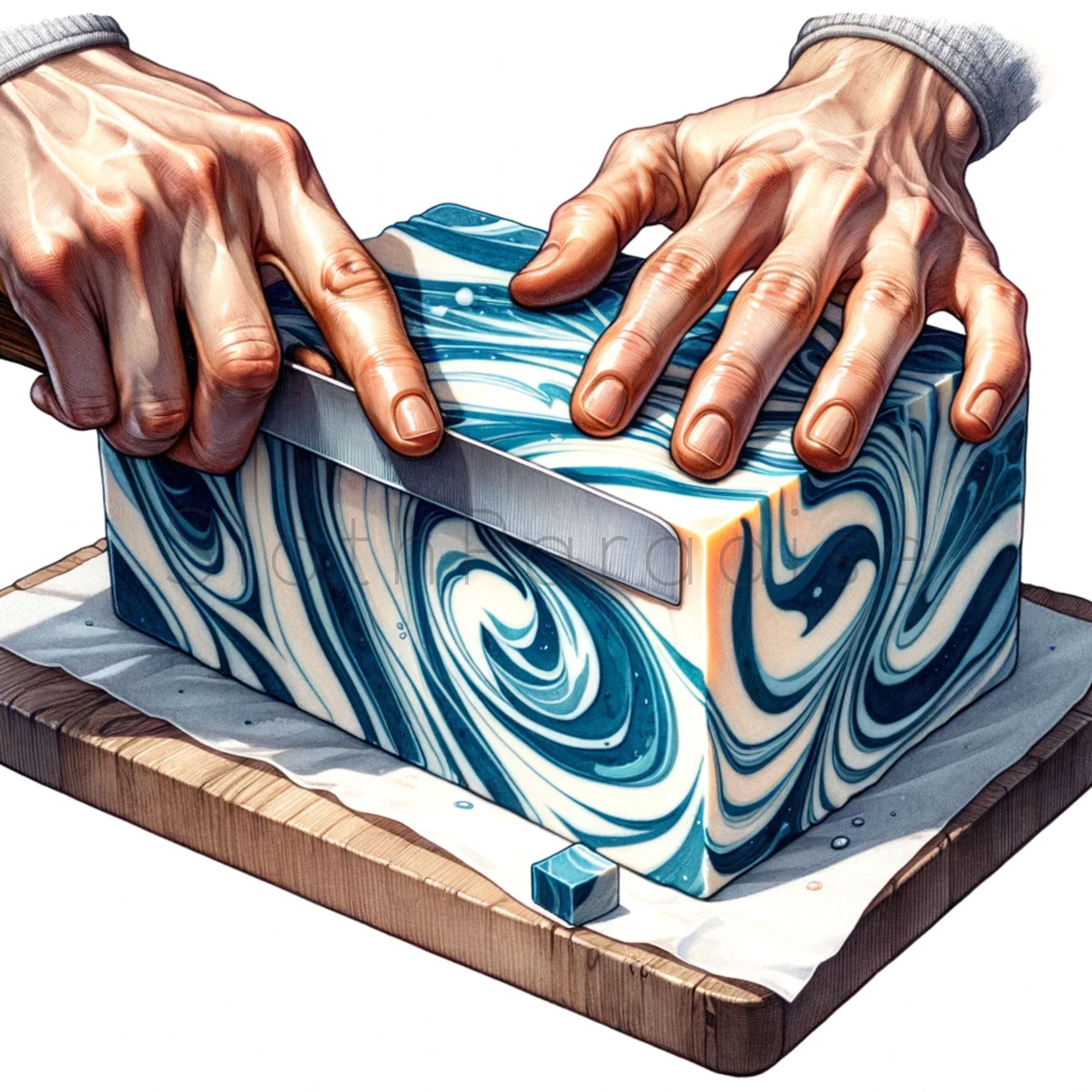 11 JPG Soap Making Process Watercolor Digital Download Commercial Use ...