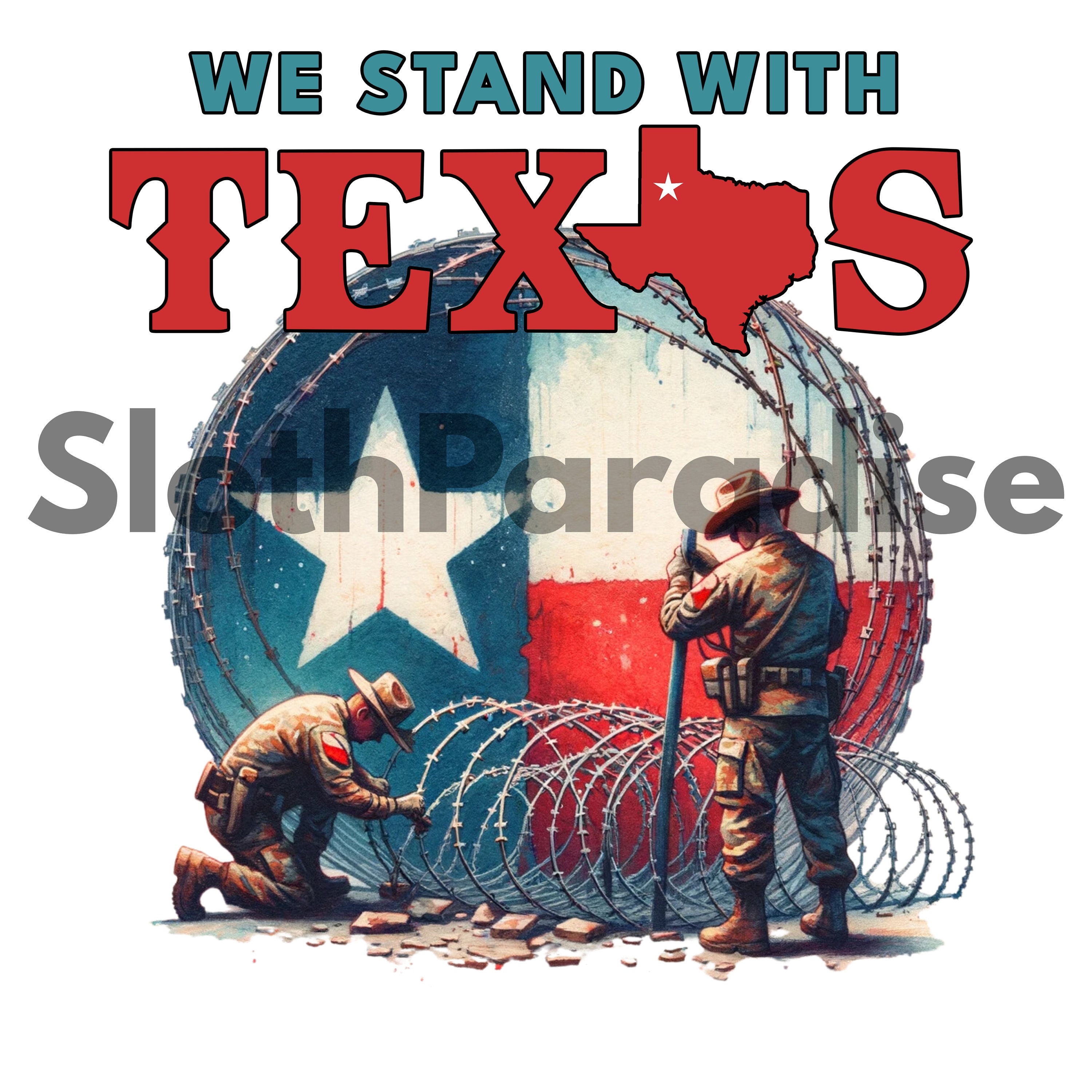 Support Texas Border Bundle Digital Download, Texas Flag Wire Truck T ...