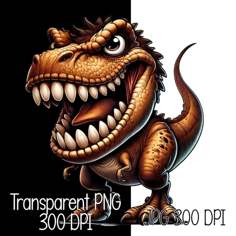 T-rex Dinosaur Kids Clipart Illustration - Digital Download, JPG ...