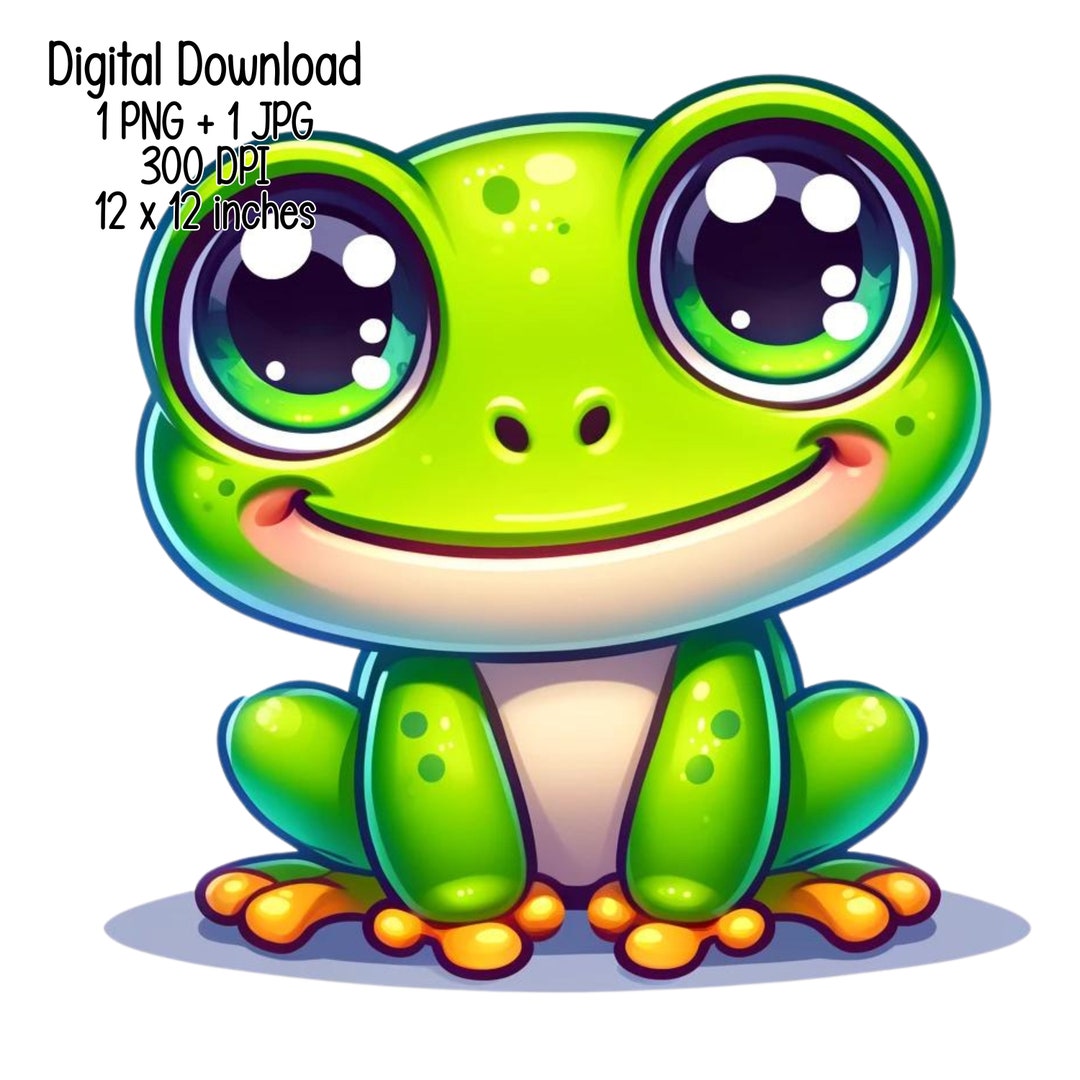 Frog Cute and Green Children Clipart Illustration Commercial Use ...