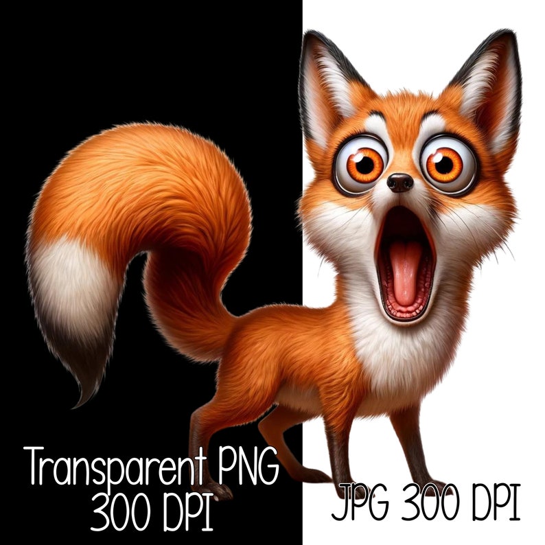 No Way Surprised Humorous Fox Illustration | Digital Download | Clipart ...