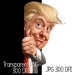 Humorous Trump Peeking With Thumb up Transparent Digital Download ...