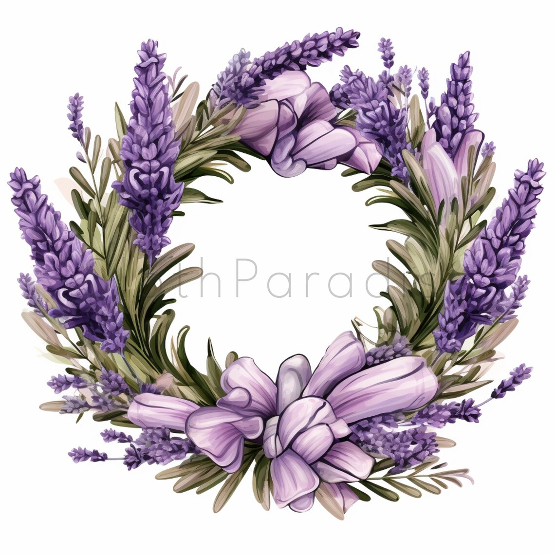 21 JPG Lavender Wreath Soap Box Bouquet Watercolor Digital Download ...