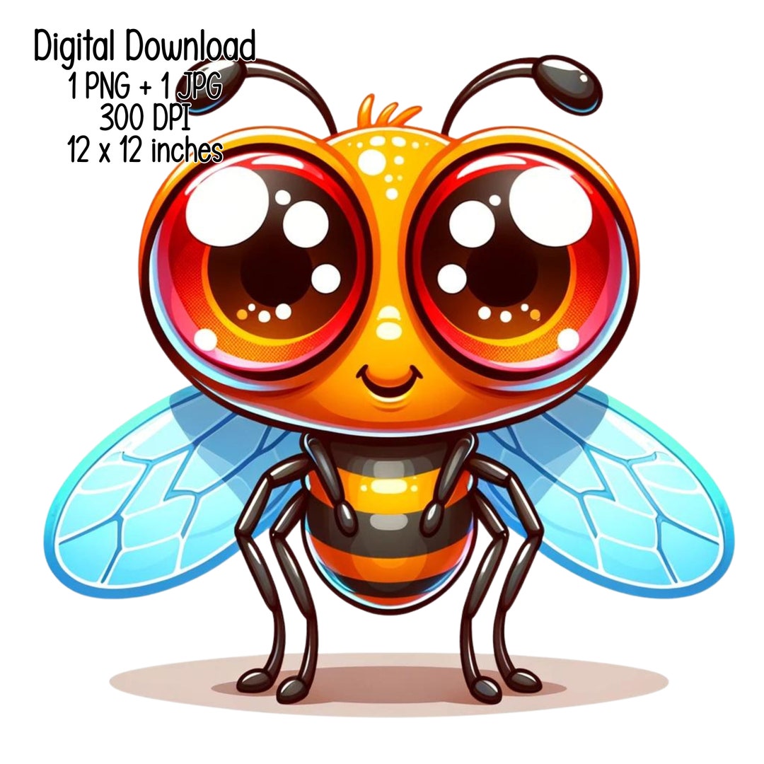 Cute Fly Clipart Illustration Commercial Use Sublimation Designs ...