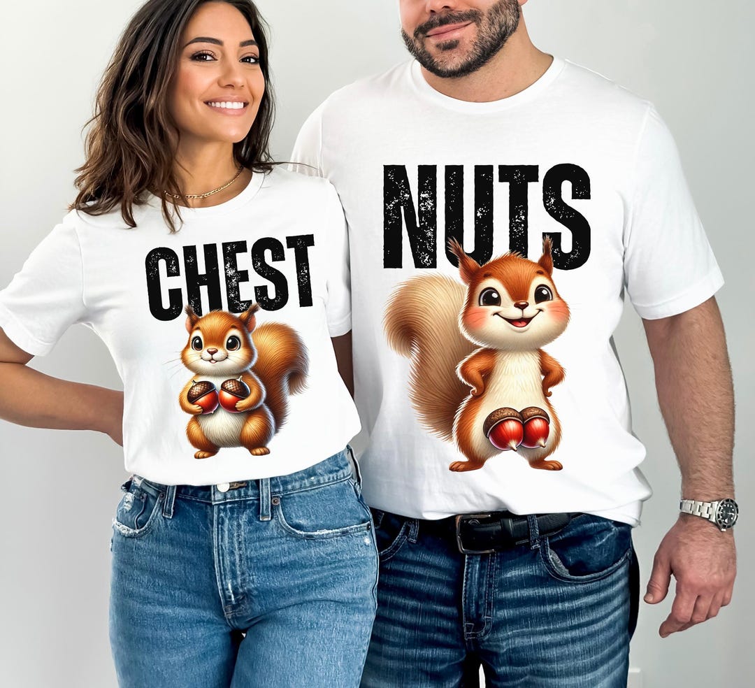 Funny Chestnuts - Humorous Couple Matching T-shirt Design, Digital ...