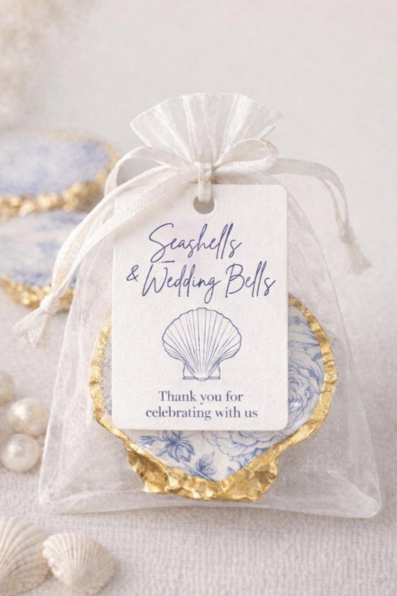 Coastal Bridal Shower Favors, Beach Wedding Favor, Scallop Shell ...