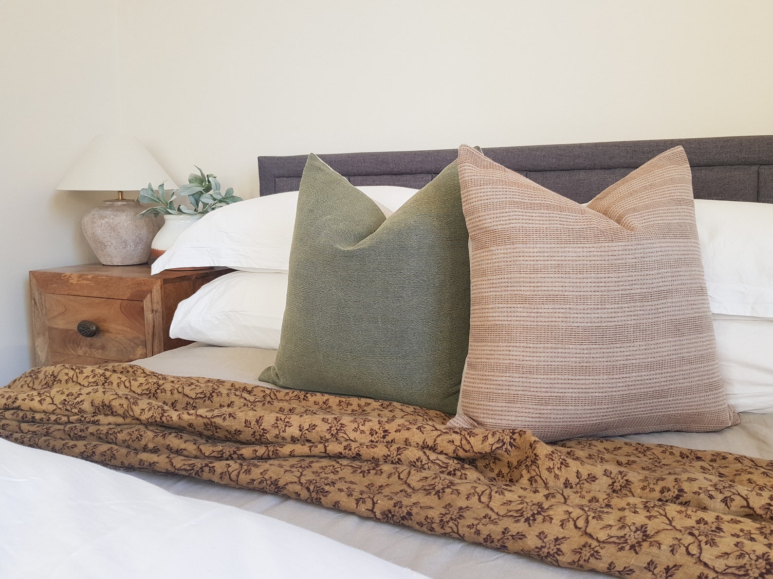 SAGE Rustic Sage Green Jute and Linen Cushion Cover Sage | Etsy