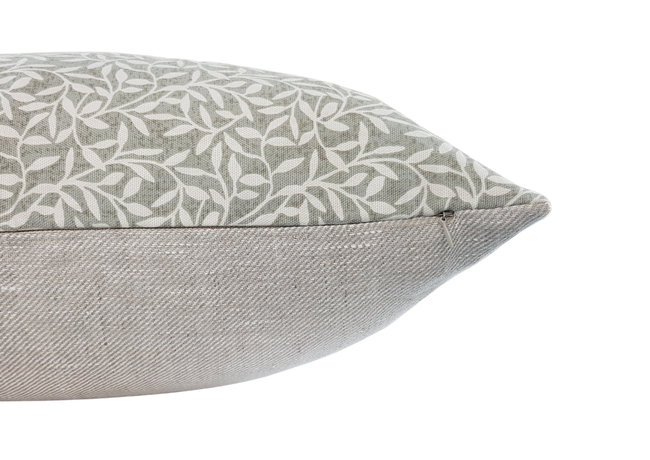 ELDER Green Leaf Patterned Cushion Cover Floral Linen - Etsy UK