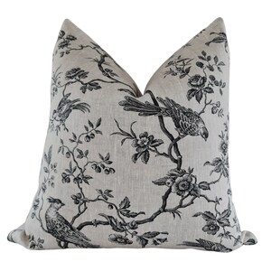 LUCY Botanical Print Linen Cushion Cover Floral Linen - Etsy