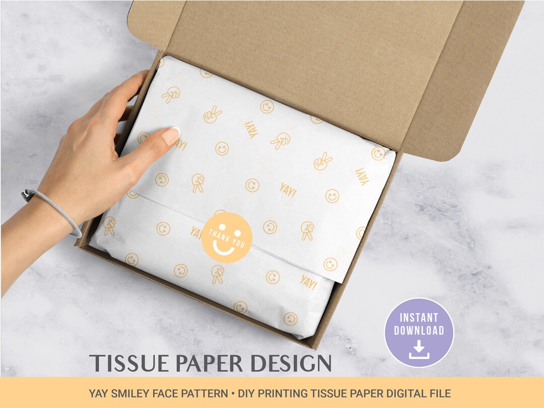 YAY Tissue Paper Digital Artwork, Wrapping Paper Design, DIY Printing ...