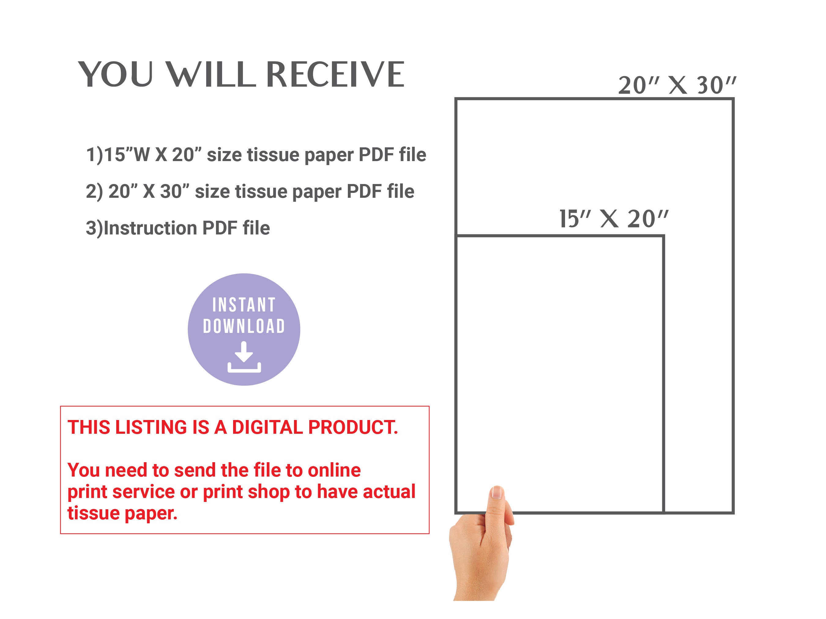 YAY Tissue Paper Digital Artwork, Wrapping Paper Design, DIY Printing ...