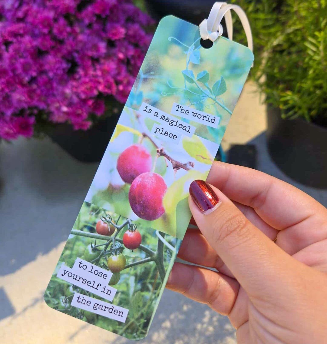 Double Sided Bookmark: Garden Themed "the World is a Magical Place to ...