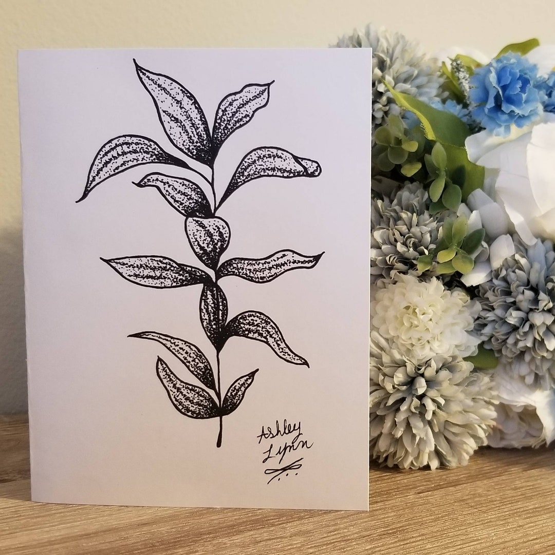 4 Pack of Blank Spring Leaves Card From the Spring Collection - Etsy