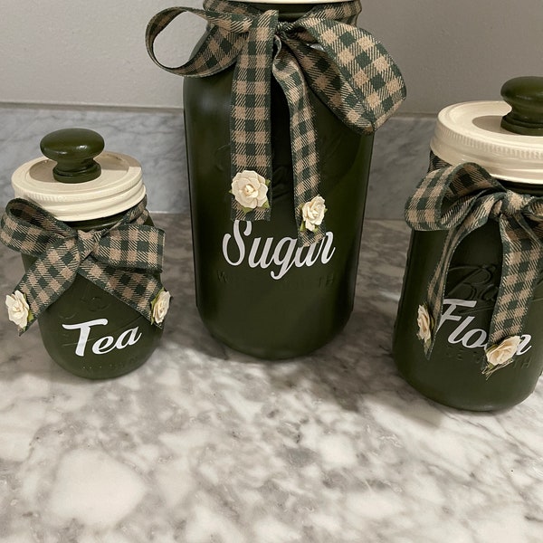 Mason Jar Canister Set - Etsy