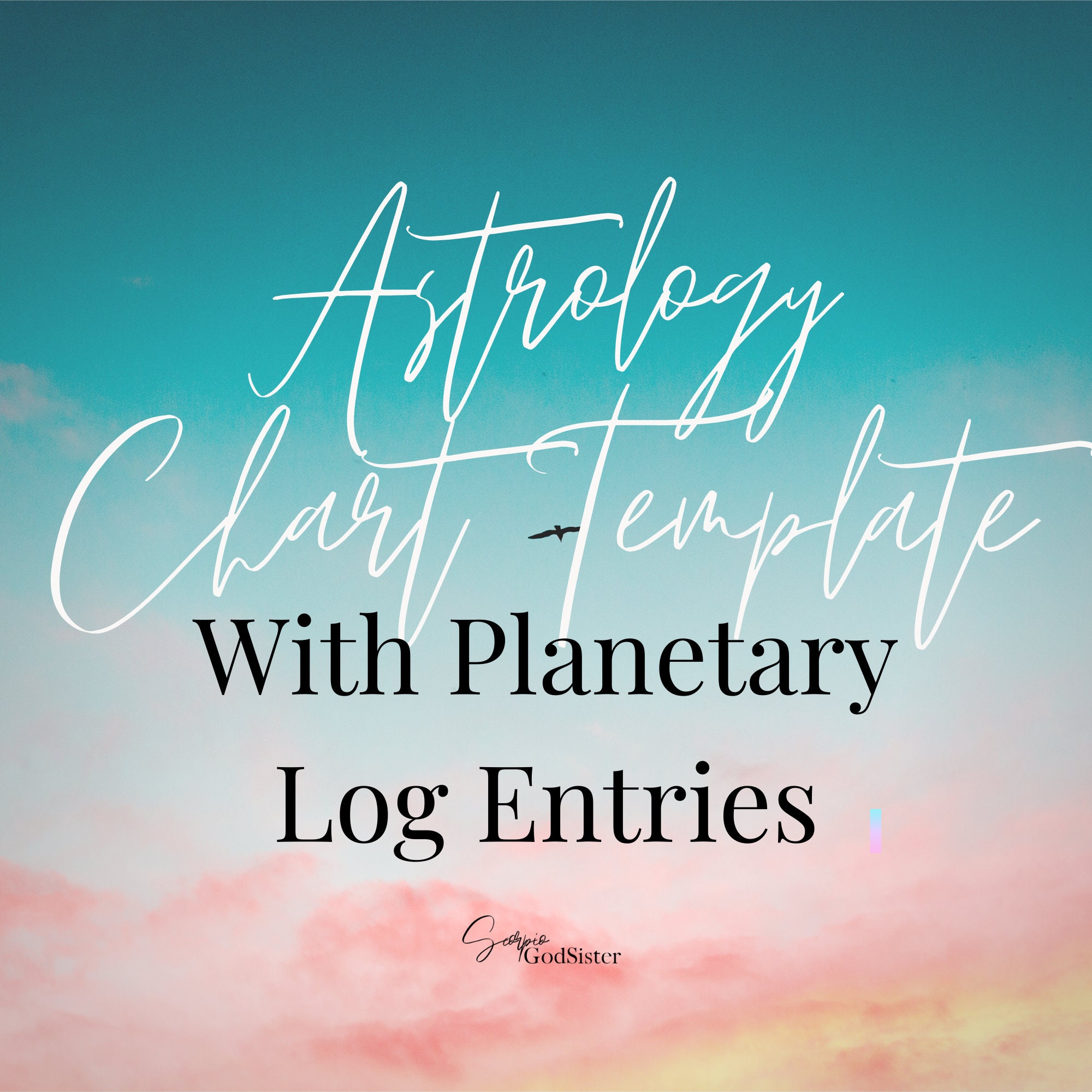Astrology Chart Template With Planetary Log Entries - Rosé - Etsy