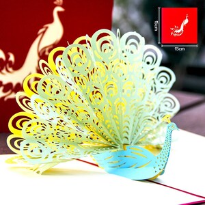 Handmade Swan Peacock 3D Pop up Card 3D Birthday Popup Card 3D Swan ...