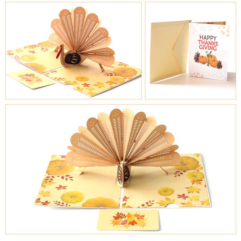 Peacock Pop up Card - Etsy