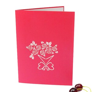 Handmade Flower Bouquet 3D Pop up Card 3D Mother's Day Card 3d Birthday ...