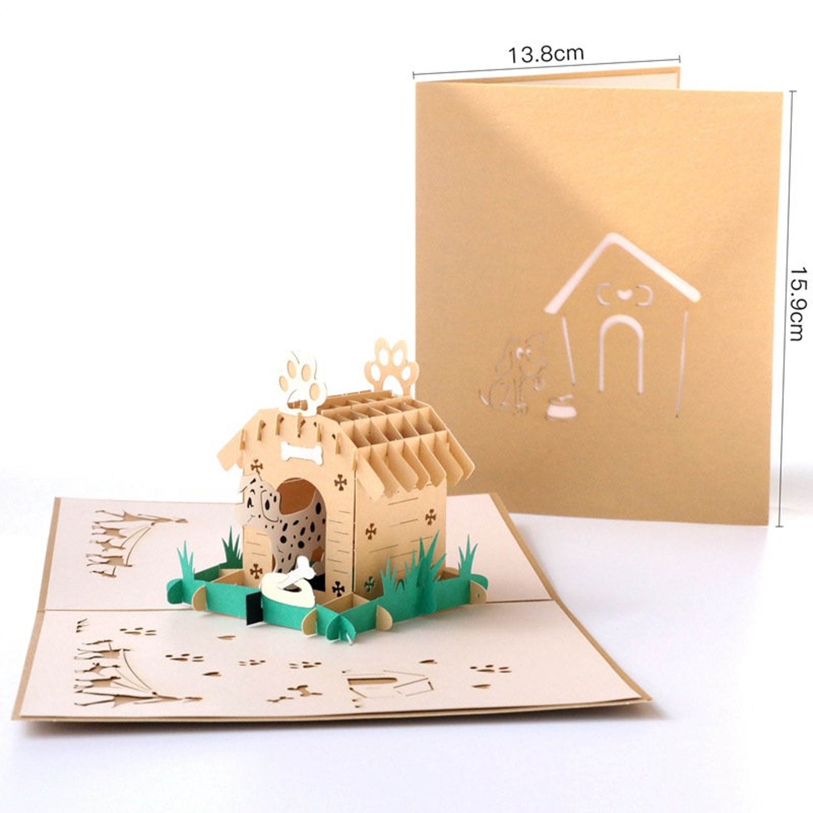Handmade Pet Dog Puppy 3D Pop up Card Dalmatian 3D Birthday Card Popup ...